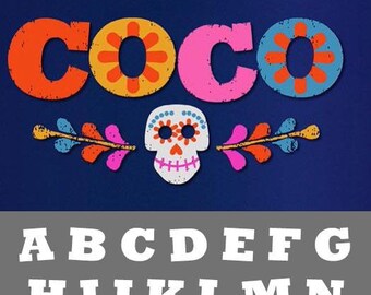 Coco movie font | Etsy