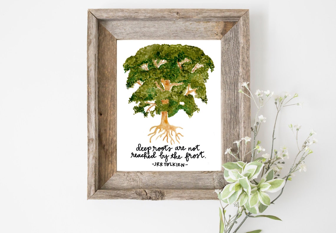Tolkien Wall Art Print JRR Tolkien Quotes Word Art Literary | Etsy