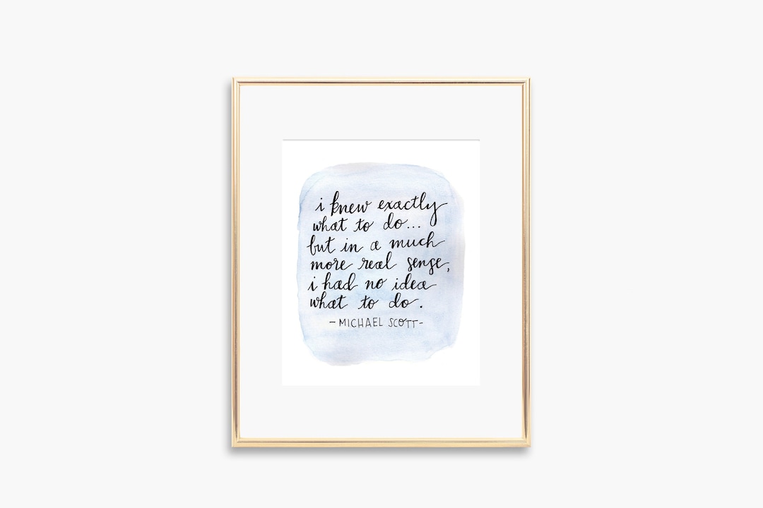 Michael Scott Quote Print, Michael Scott Art, the Office Michael Scott ...