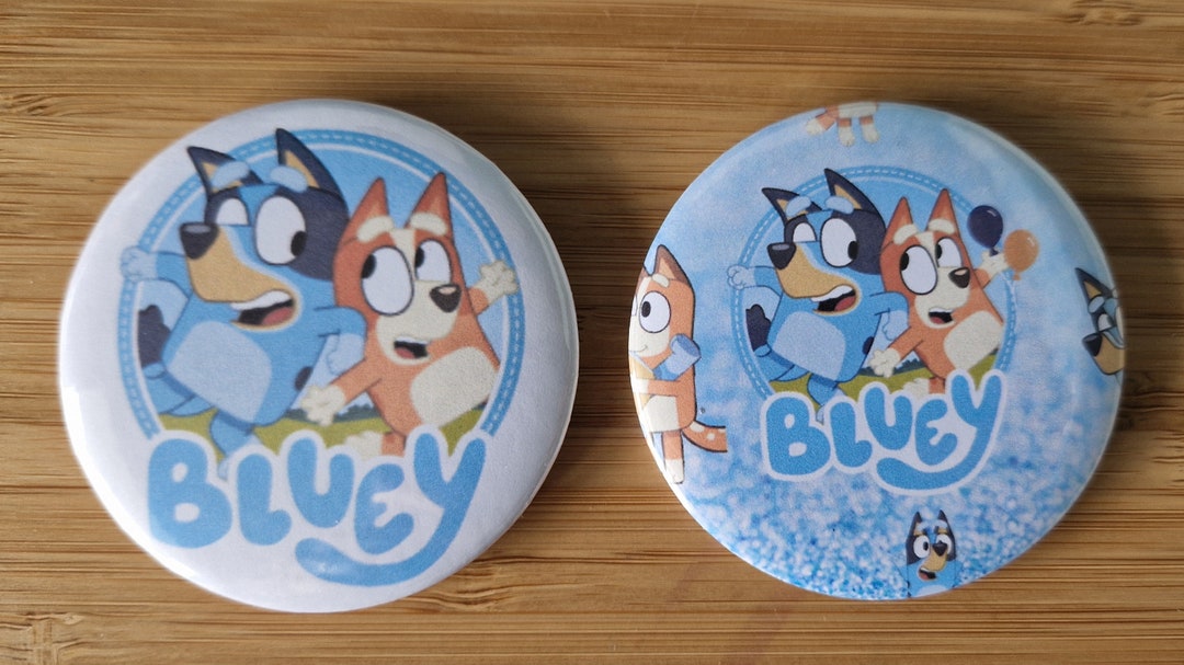 Bluey Pin Badge, Any Age 2.28inch, 58mm Birthday, Celebrations, Child ...