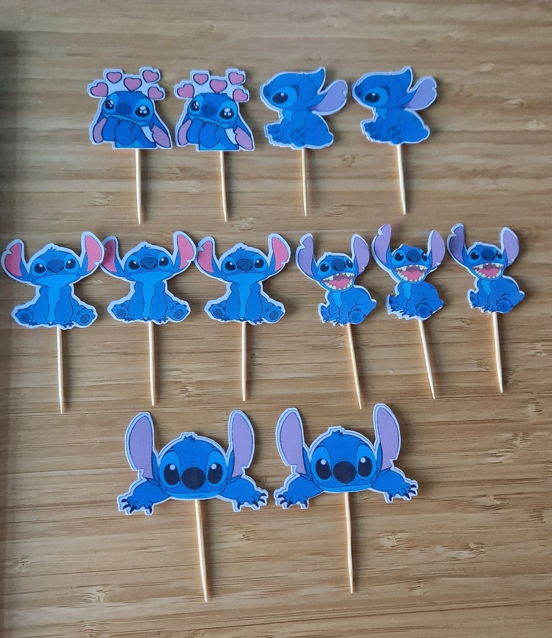 Stitch Cupcake Toppers Birthday Party Favours - Etsy