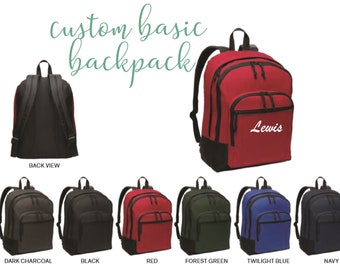 Personalized Backpack Custom Embroidery Bag School Travel | Etsy