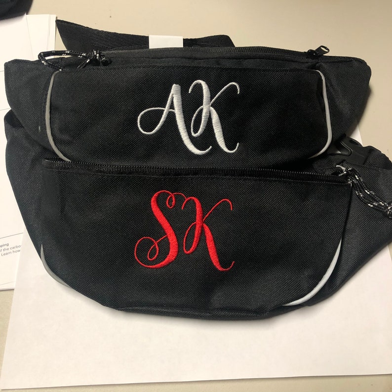 Custom Embroidery Black Fanny Pack Monogrammed Hip Pack | Etsy