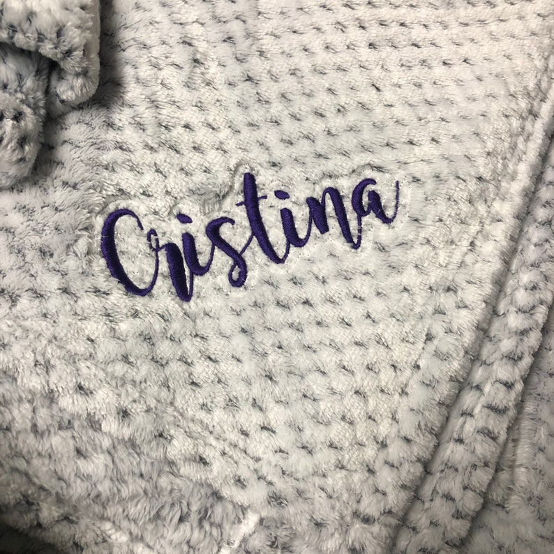 Personalized Plush Blanket, Custom Embroidery, Monogrammed Throw - Etsy