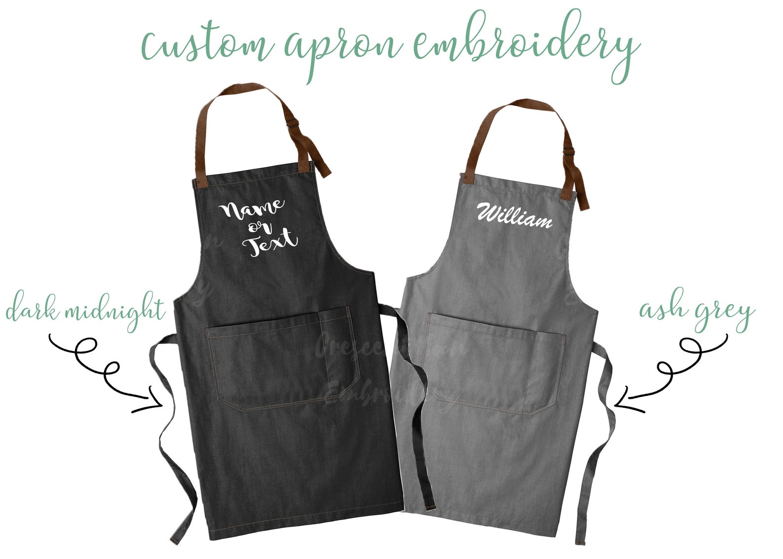 Personalized Apron, Custom Embroidery Text, Name, or Initials, Market ...