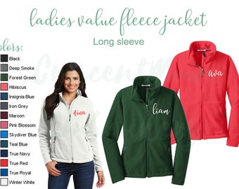 Personalized Value Fleece Jacket, Monogrammed Jacket, Embroidered ...