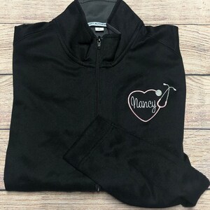 Personalized Ladies Full Zip up Jacket, Monogrammed Jacket, Custom ...