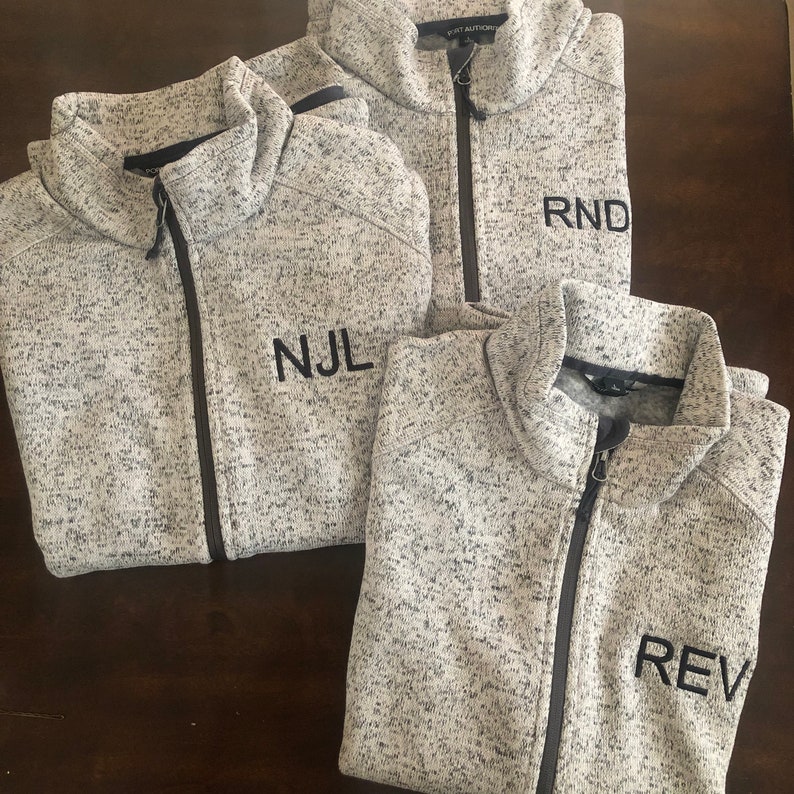 Custom Embroidery Sweater Fleece Vest Monogrammed Fleece - Etsy