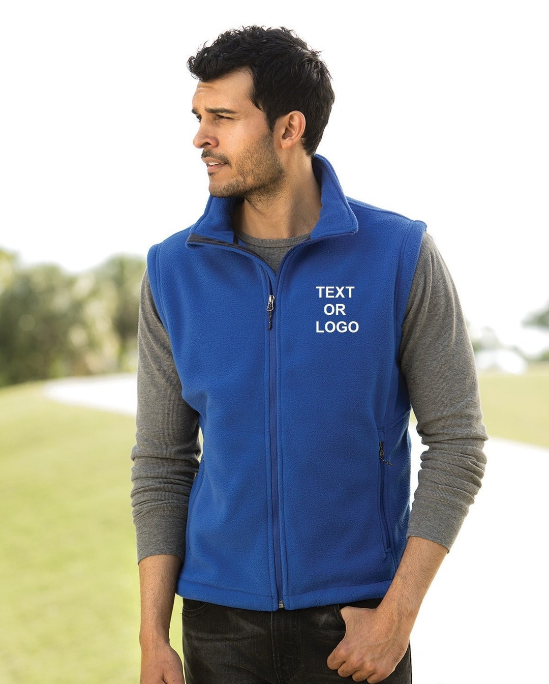 Monogrammed Men's Fleece Vest, Personalized Vest, Embroidered Men's ...