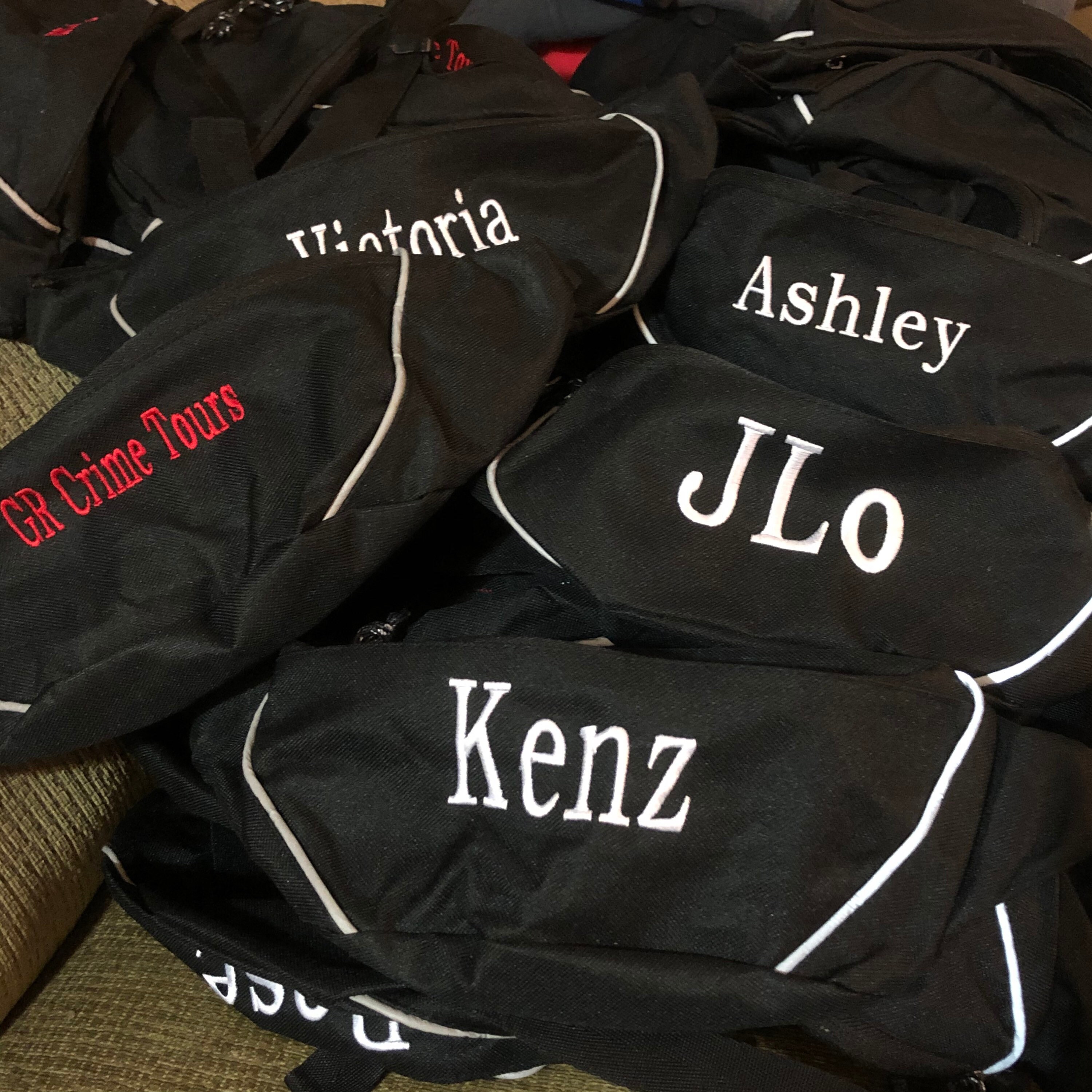 Custom Embroidery Black Fanny Pack Monogrammed Hip Pack | Etsy