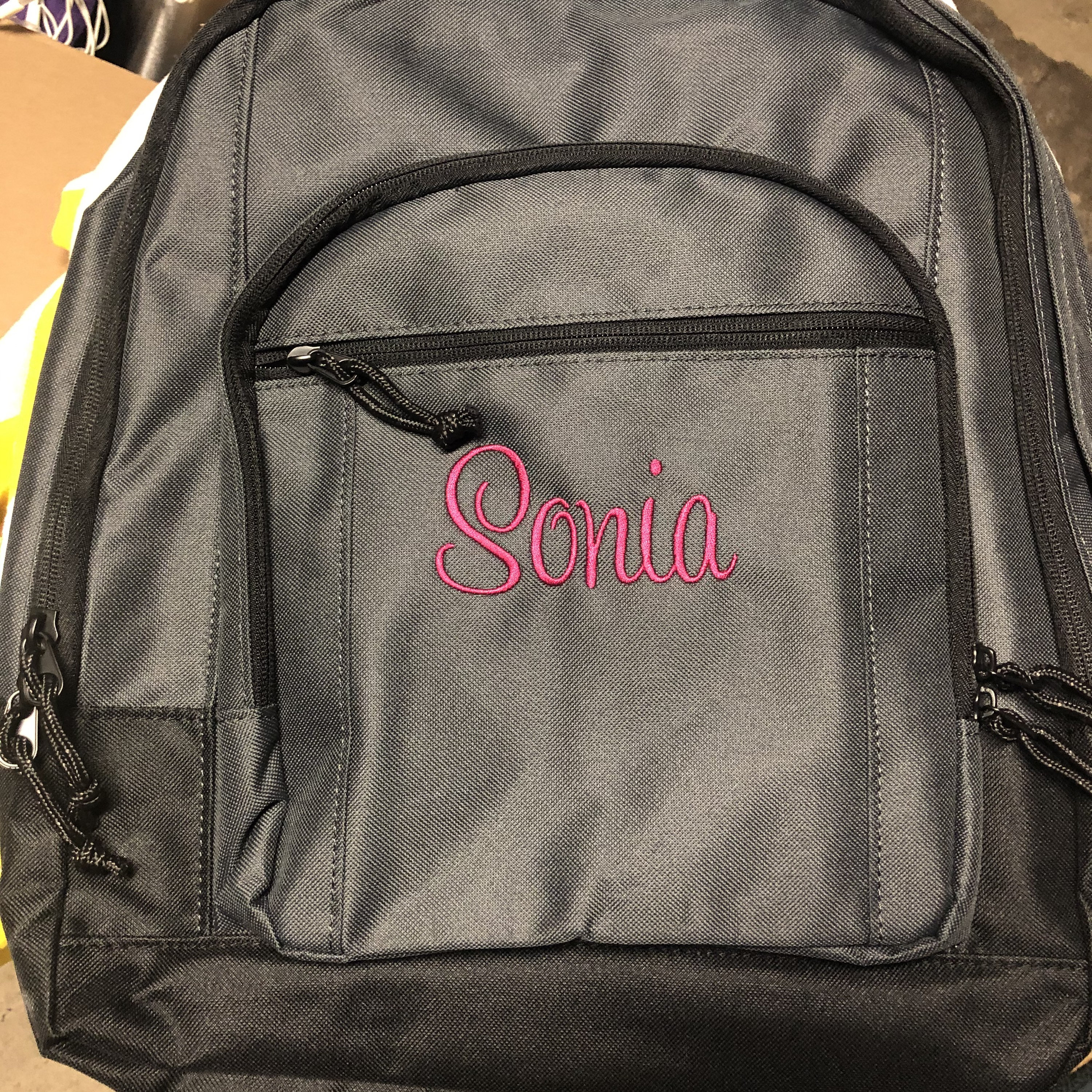Monogrammed Backpack – Personalized Embroidery School Bag With Laptop ...