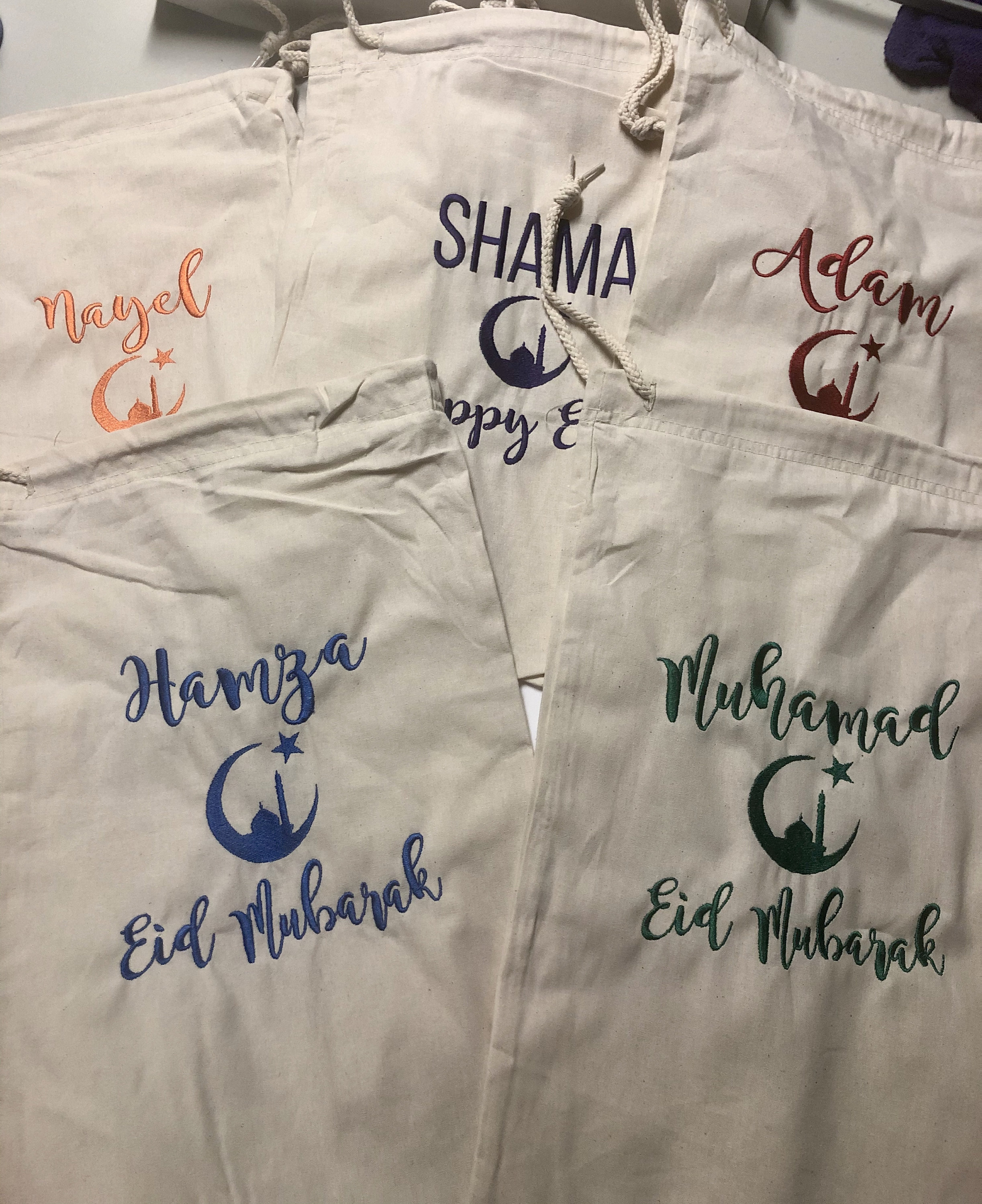 Embroidered Eid Gift Bags Happy Eid Bag Eid Mubarak Gift - Etsy