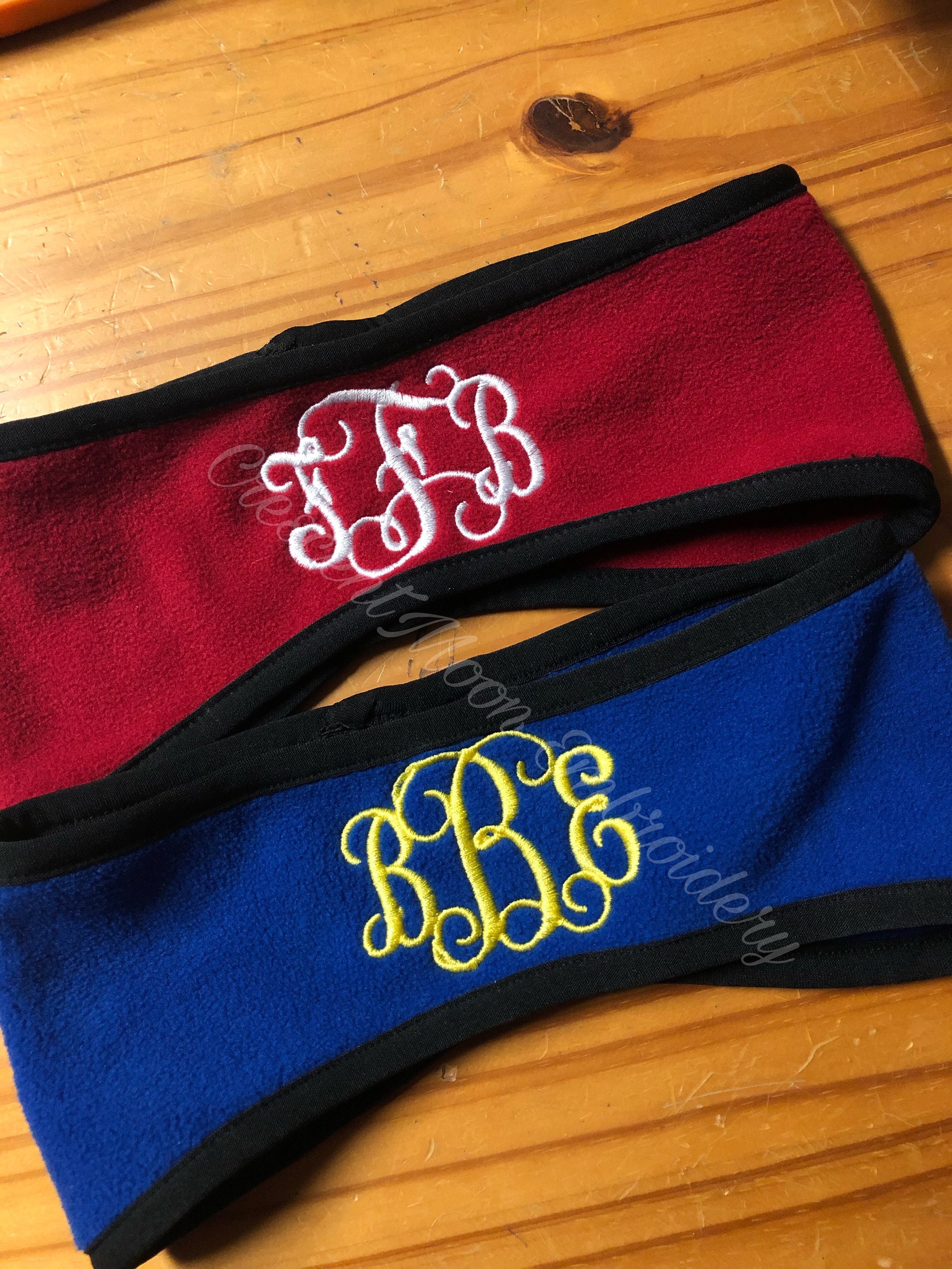 Personalized Headband Monogrammed Fleece Head Band Ladies - Etsy