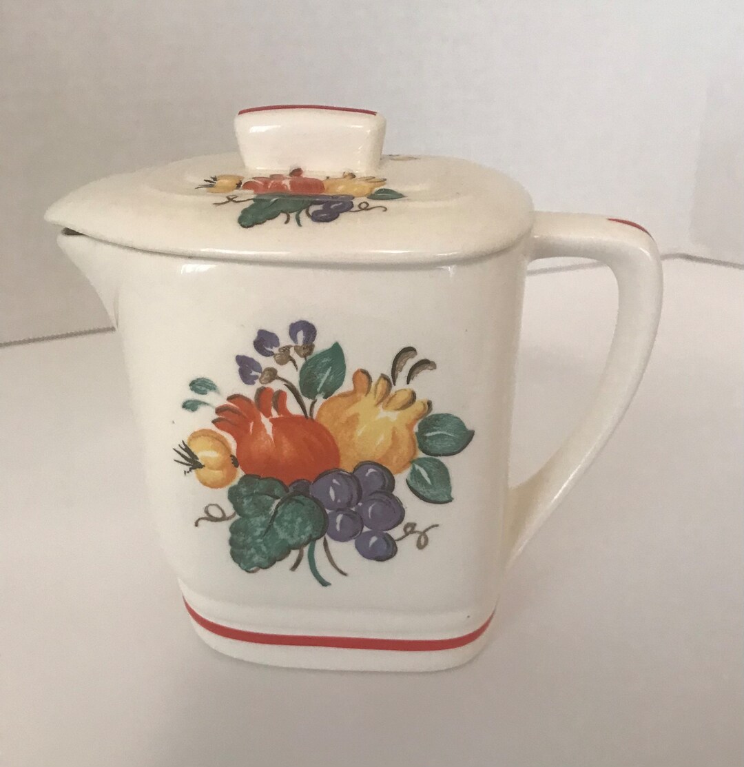 Cream Colored Pitcher With Cover - Etsy