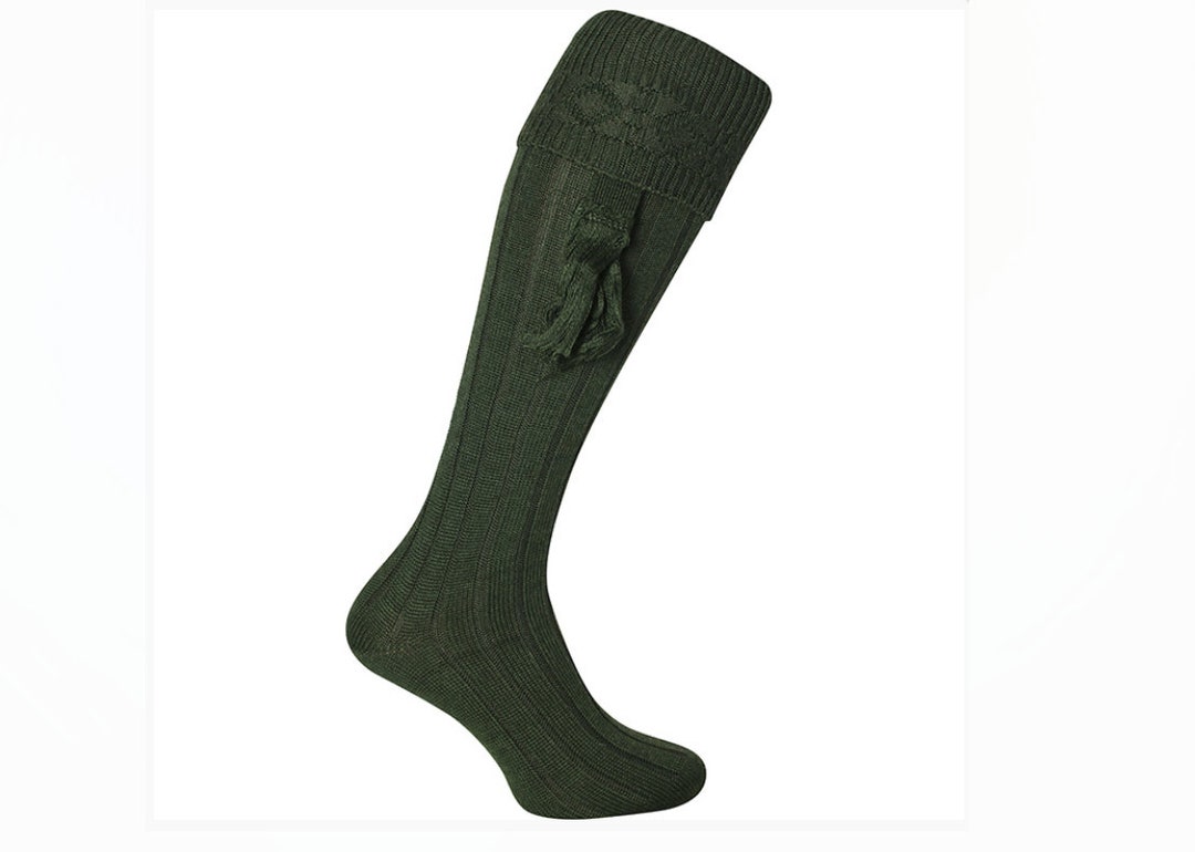 Plain Green Shooting Socks With Garters - Etsy