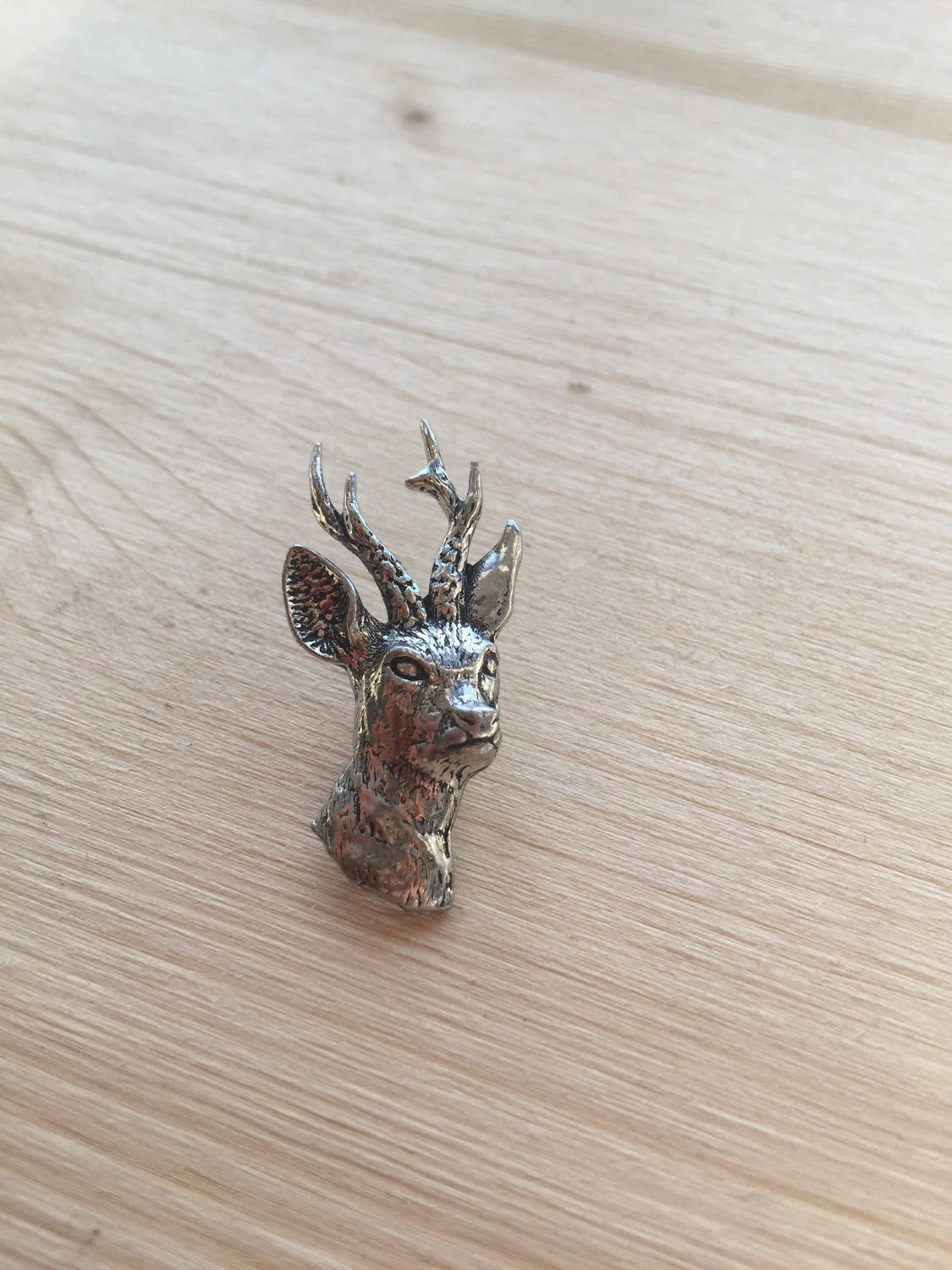 Deer Head Pewter Pin/ Brooch/ Badge - Etsy UK