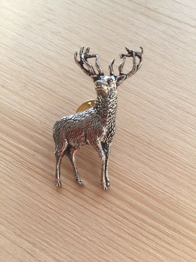 Stag Pewter Pin/ Brooch/ Badge - Etsy