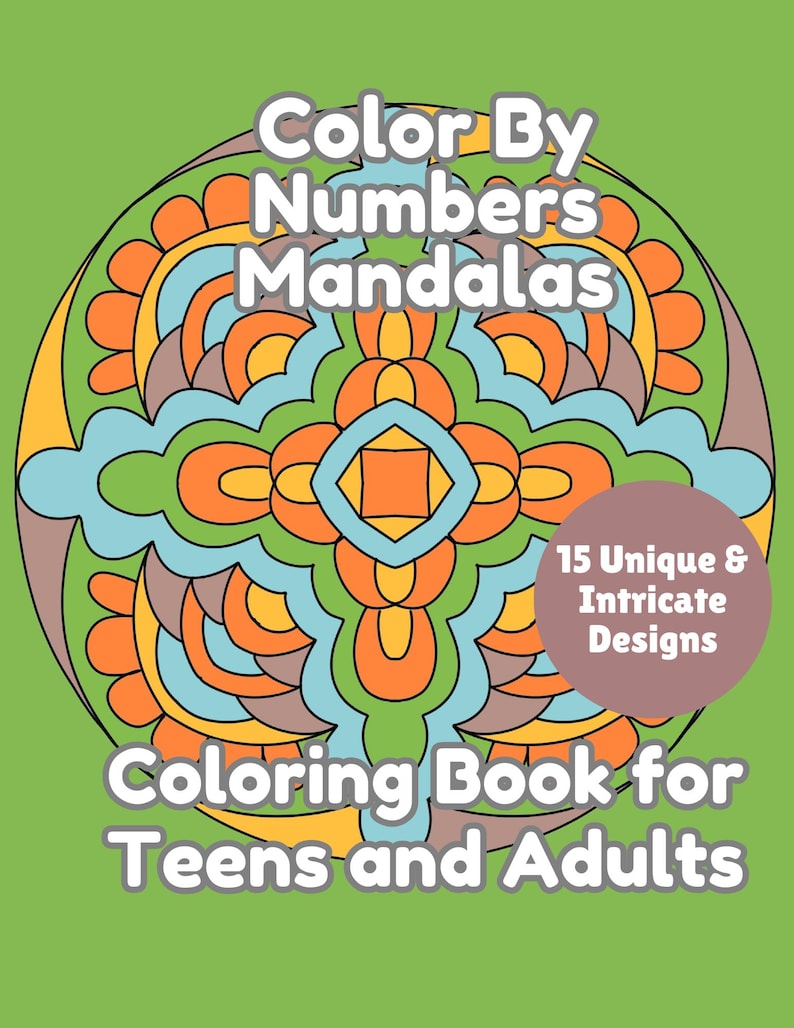 Color by Numbers Mandala Coloring Book | 15 Intricate Printable ...