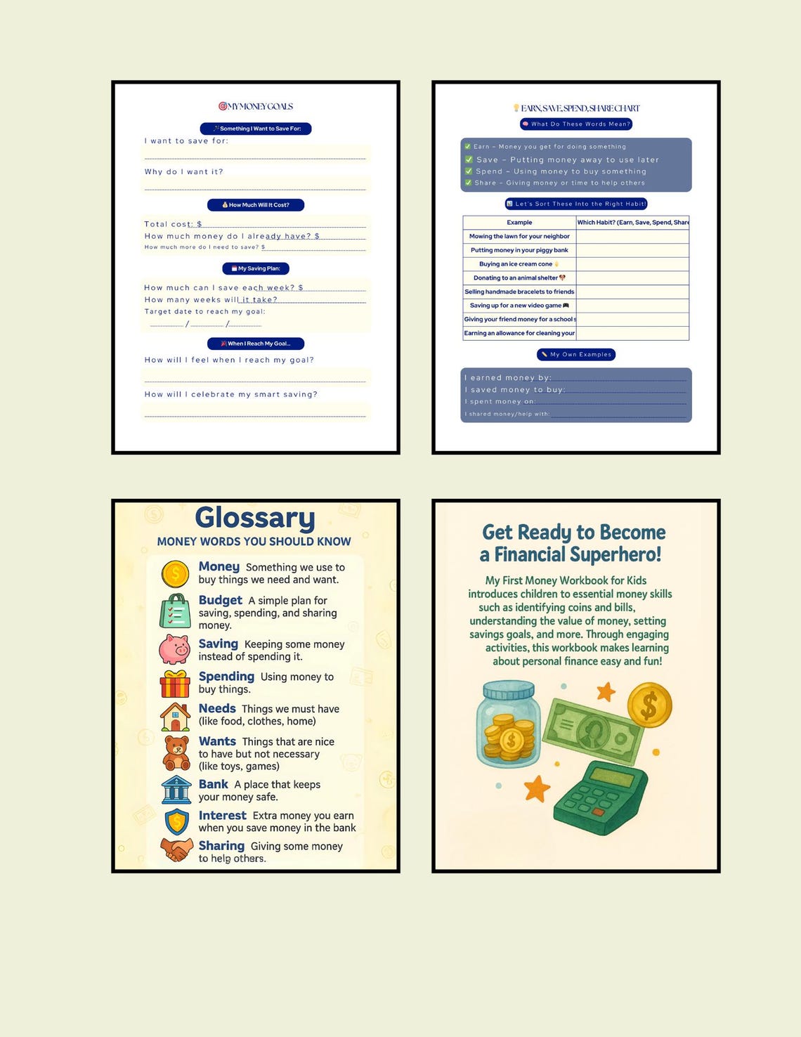 Kids Budgeting Workbook: Fun Money Learning Activities Ages 8 ...