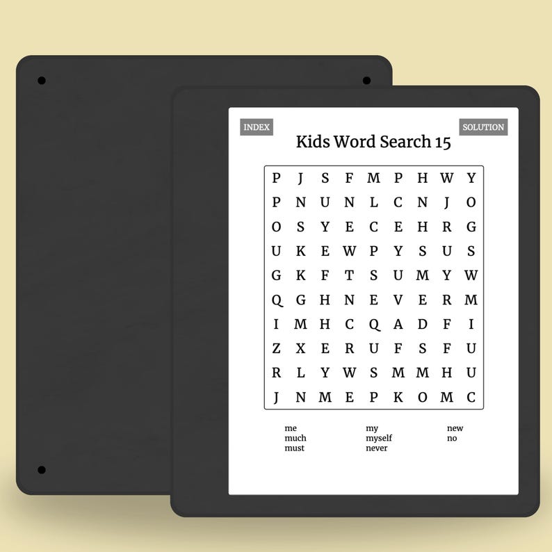66 Sight Word Search Puzzles for Kids Kindle Scribe | Easy Interactive ...