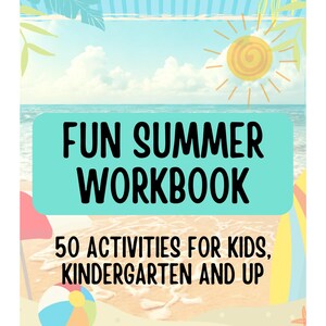 Printable Summer Activity Bundle, 50 Pages, 8.5"x 11", Kindergarten 1st ...