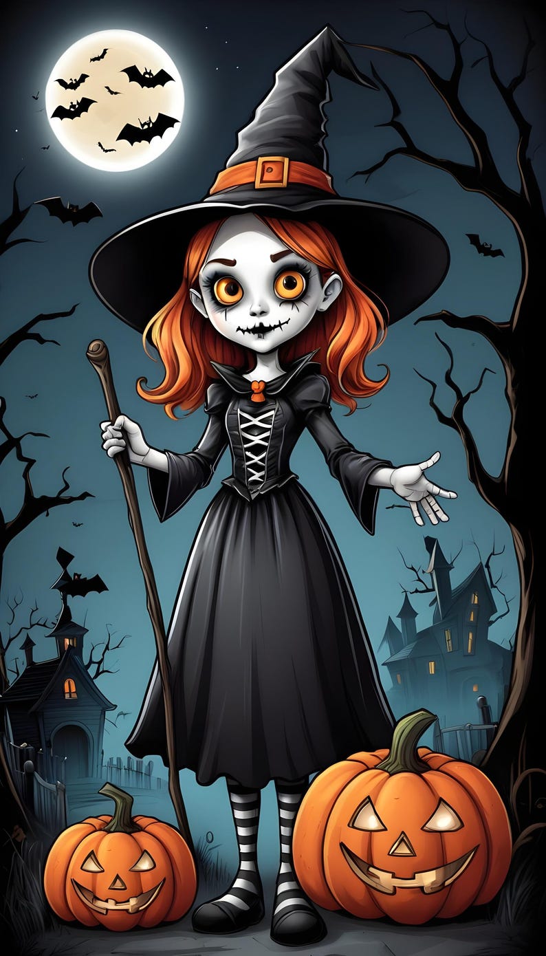 Halloween Coloring Book for Teens and Adults Set of 30 Coloring Pages ...