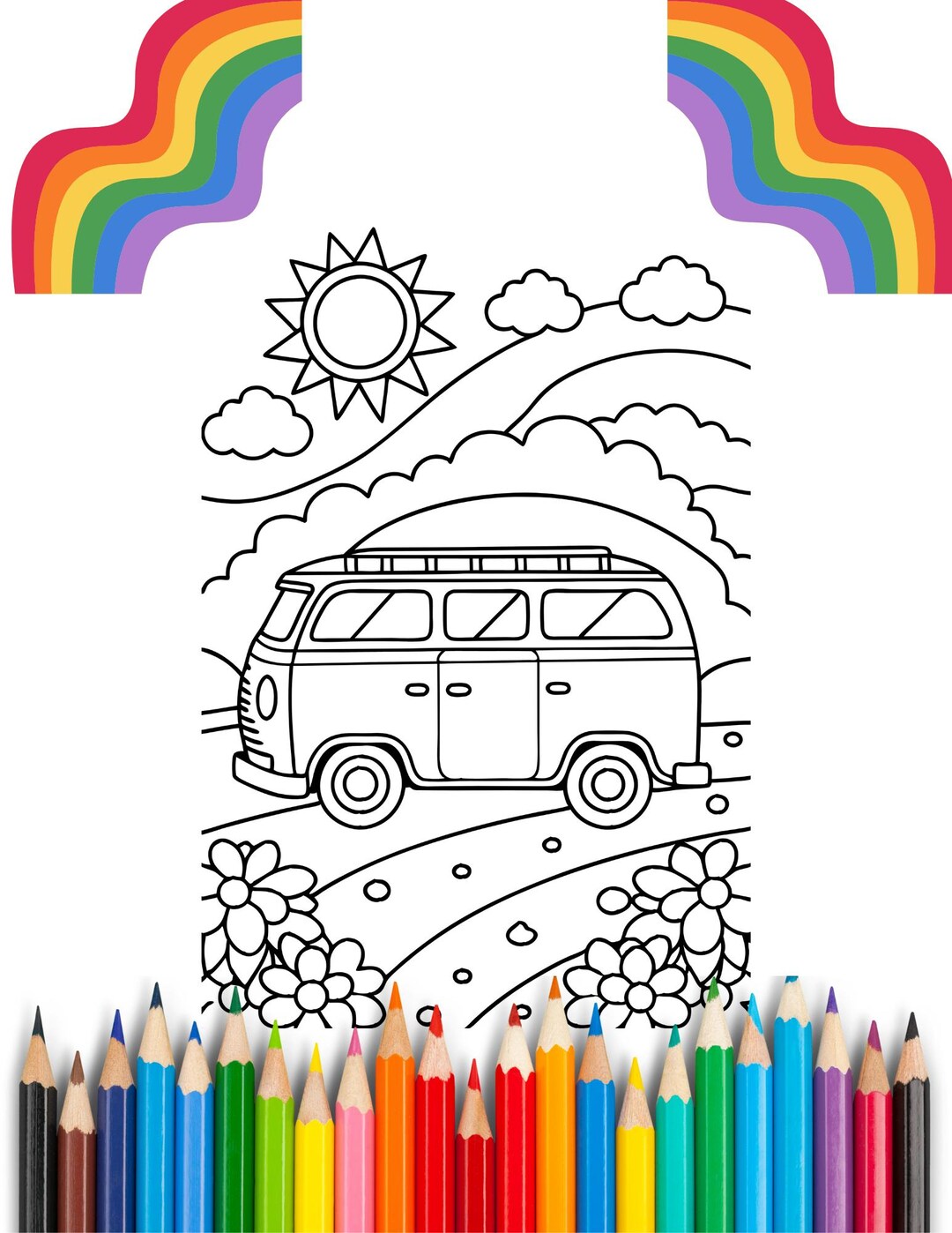 70s Retro Coloring Pages: Groovy Hippie Designs (digital Download) - Etsy