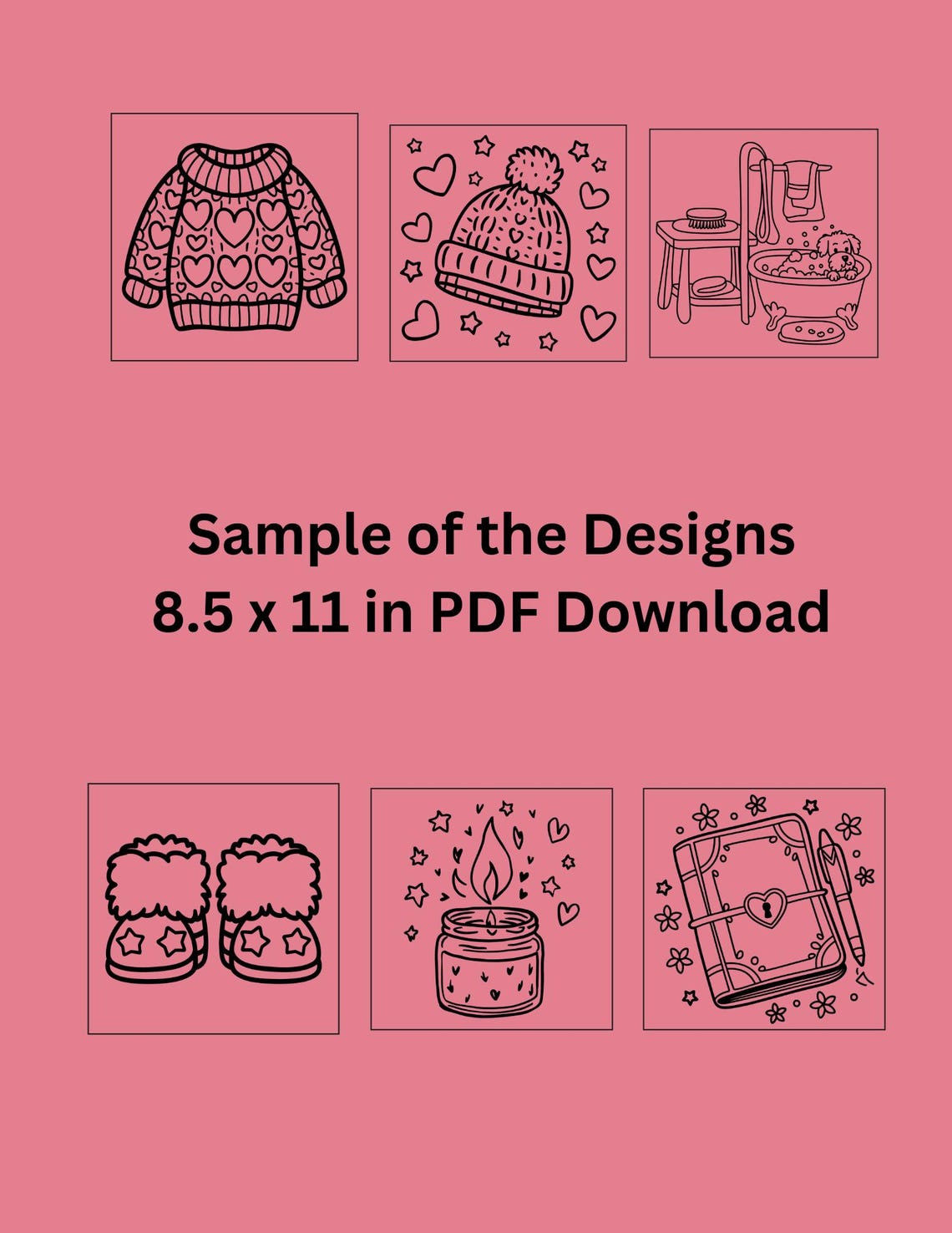 Cozy Girl Coloring Book Expanded Collection | Set of 43 Bold and Simple ...