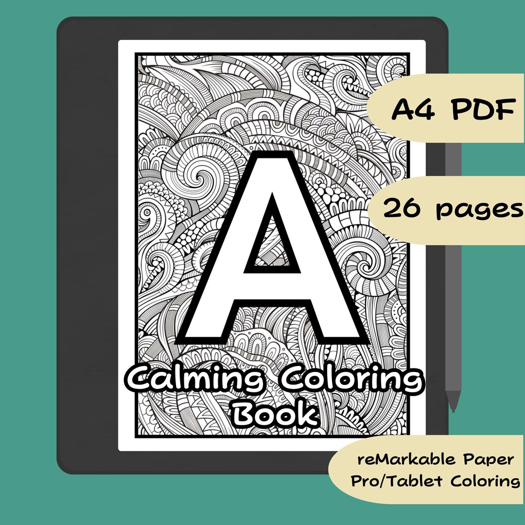 Mindfulness Coloring Book for Remarkable Paper Pro: 26 Relaxing Pages ...