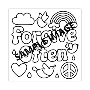Bold and Easy Positive Words Coloring Book | 30 Adorable Inspirational ...