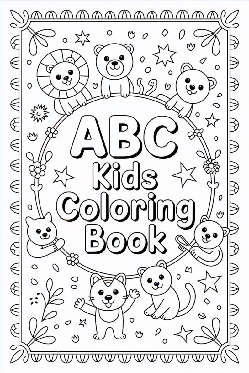 ABC Kids Coloring Book | 77 Pages of Letters and Items for Learning ...