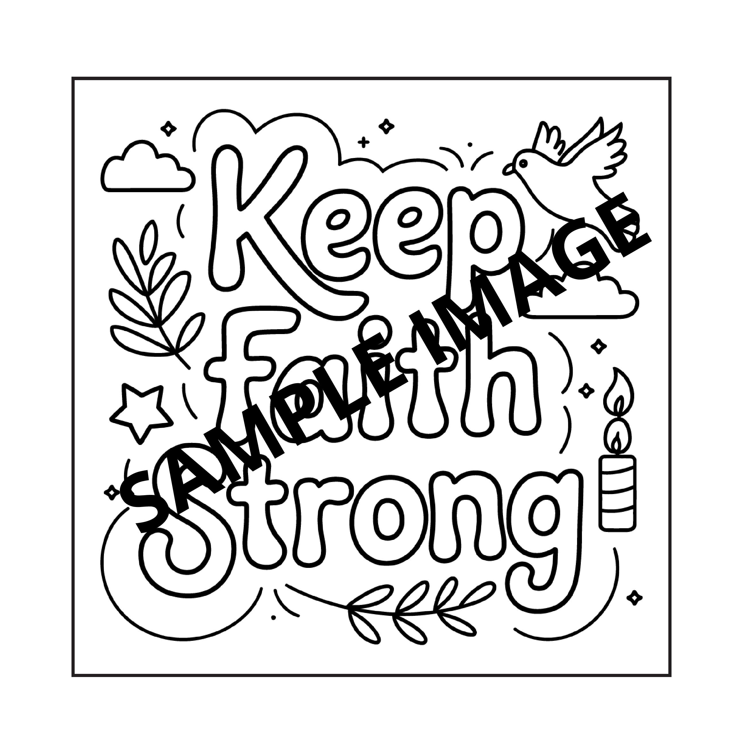 Bold and Easy Positive Words Coloring Book | 30 Adorable Inspirational ...