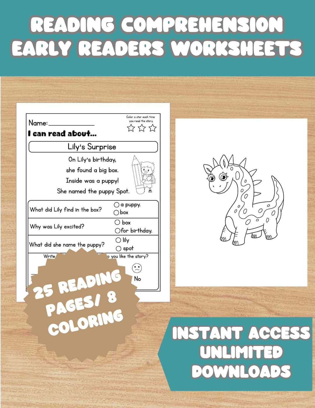 Reading Comprehension Worksheets for Early Readers, Stories With ...