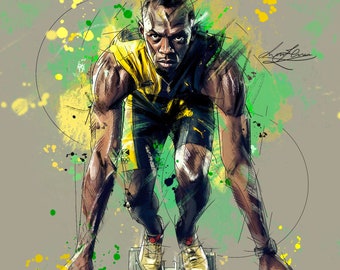 Track Star and One of the Fastest Humans Ever USAIN BOLT Autographed ...