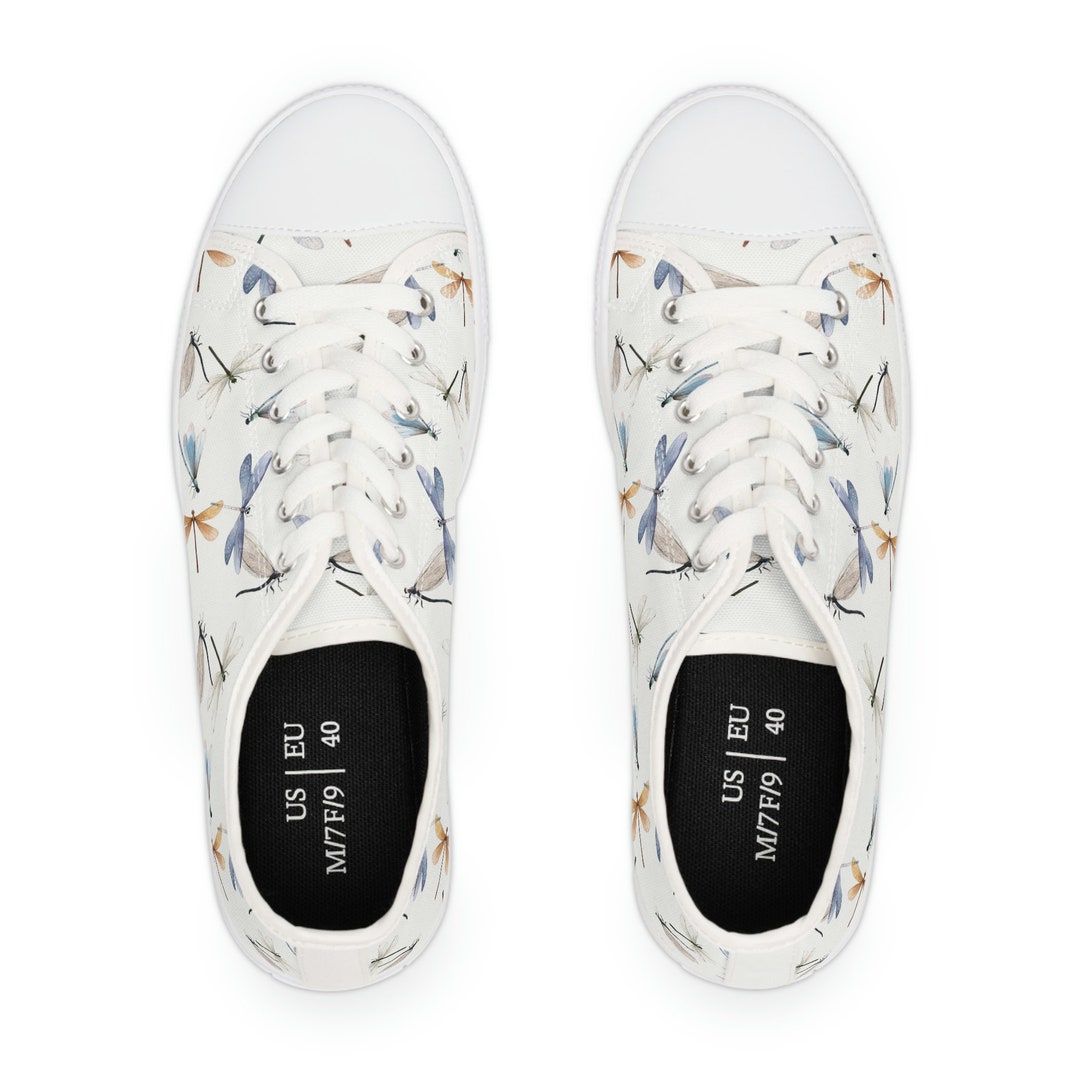 Dragonfly Insect Design Dragonflies Watercolor Pattern Women's Low Top ...