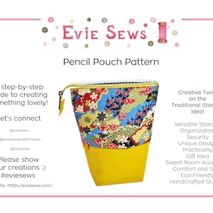 Pencil Pouch Pattern Standing Pencil Case Pen Storage School Supplies ...