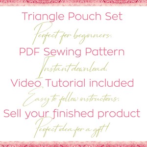 Triangle Pyramid Zipper Bag and Coin Purse PDF Sewing Pattern Set - Etsy