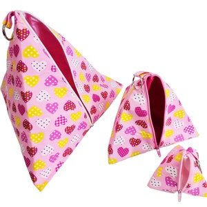 Triangle Pyramid Zipper Bag and Coin Purse PDF Sewing Pattern Set - Etsy