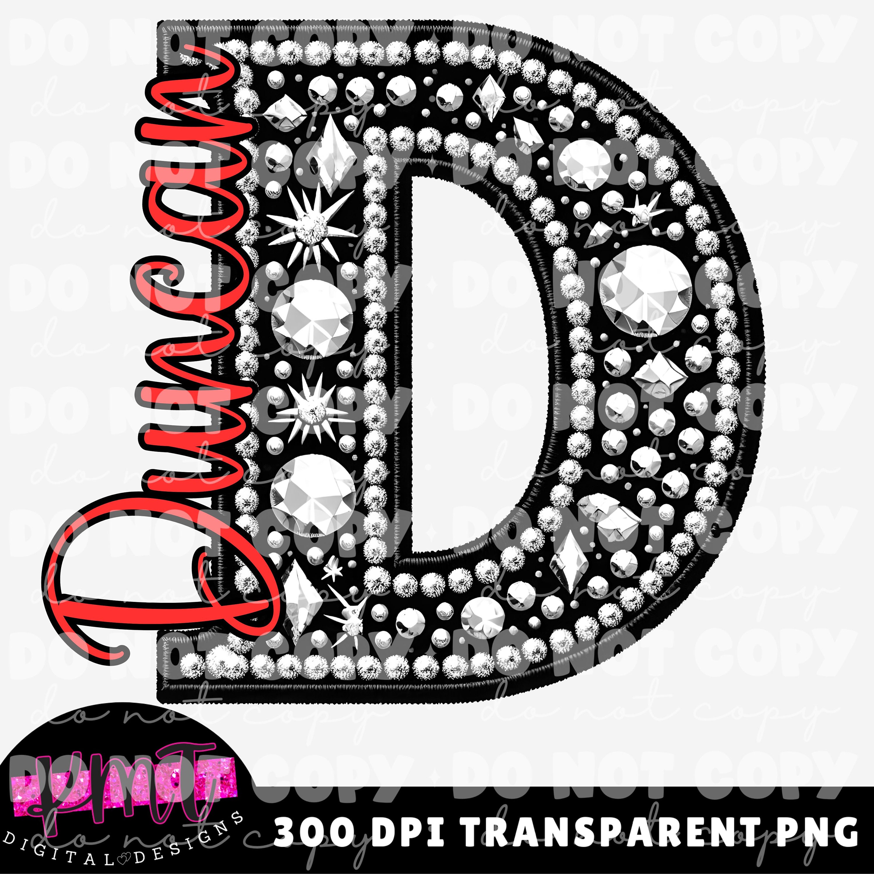 Black Faux Rhinestone Duncan Mascot Red Transparent Digital Download ...