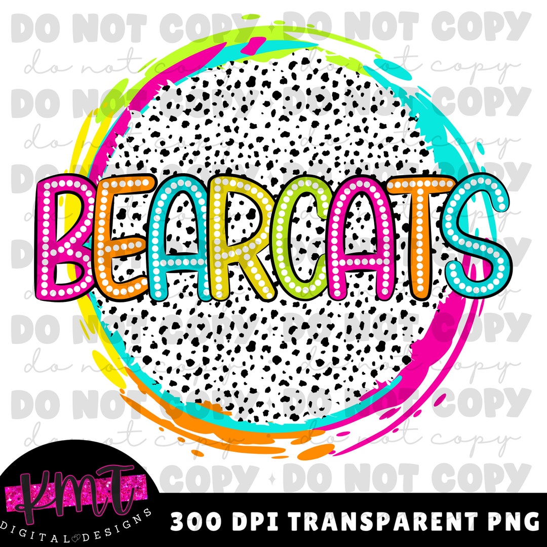 Bearcats Circle Dot Mascot Transparent Digital Download PNG - Etsy