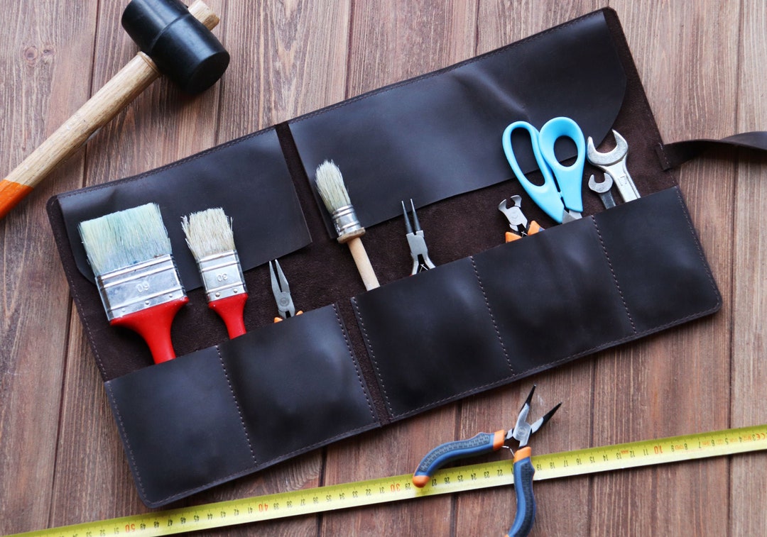 Leather Tool Roll Personalized Tool Case Gift for Men - Etsy