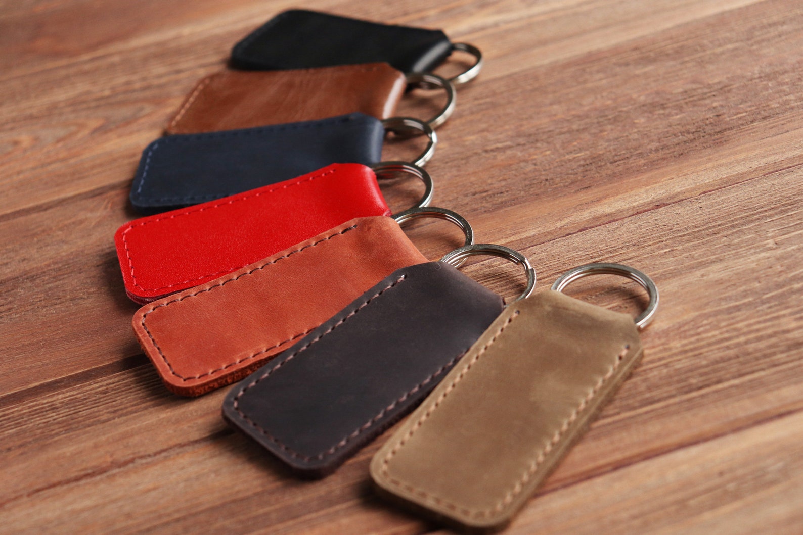 Personalized Leather Keychain Custom Leather Keychain - Etsy