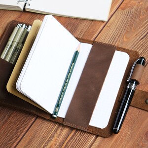 Leather Field Notes Cover Notebook Organizer Personalized - Etsy