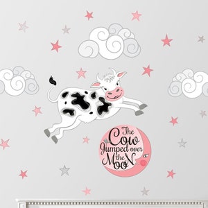 The Cow Jumped Over the Moon Classic Nursery Rhyme Repositionable ...