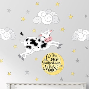 The Cow Jumped Over the Moon Classic Nursery Rhyme Repositionable ...