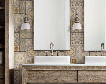 Spanish Mosaic Tile Wallpaper - Etsy