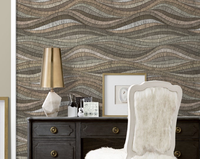 Abstract Repositionable Removable Wallpaper Peel & Stick - Etsy