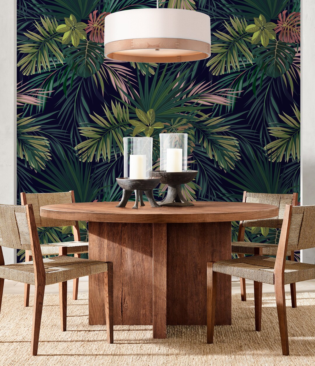 Tropical Repositionable Removable Wallpaper, Peel & Stick Wallpaper ...
