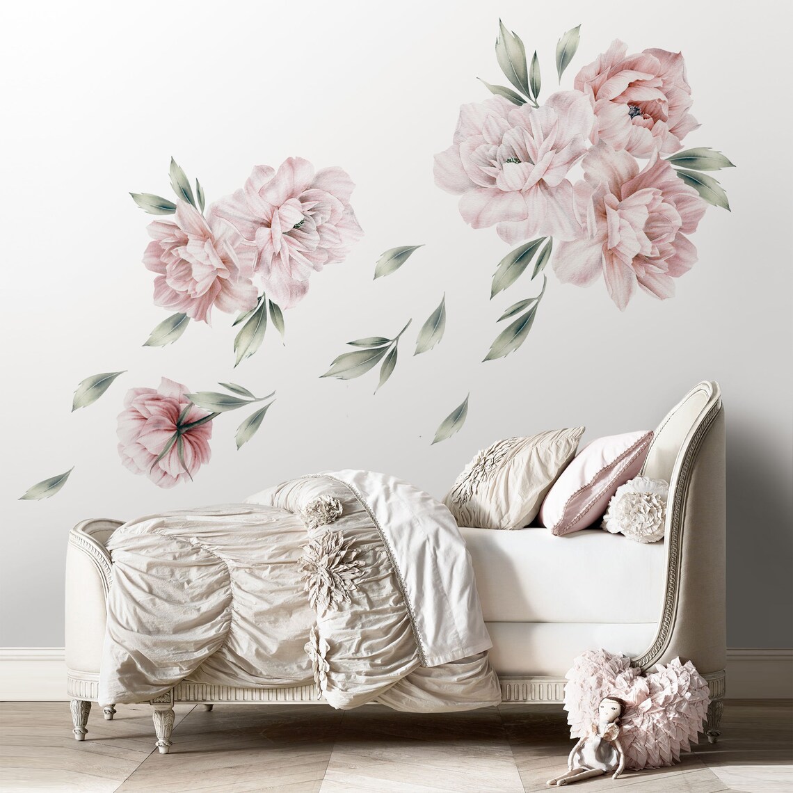Watercolor Peonies Repositionable Decal Peel and Stick Decal - Etsy