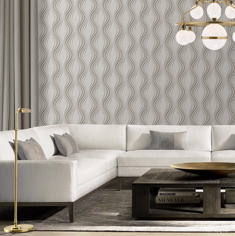 Repositionable Wallpaper, Peel & Stick Wallpaper, Contemporary Design ...